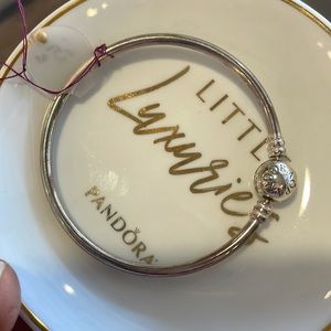 Pandora | Jewelry | New Pandora Silver Bangle Size 6 | Poshmark